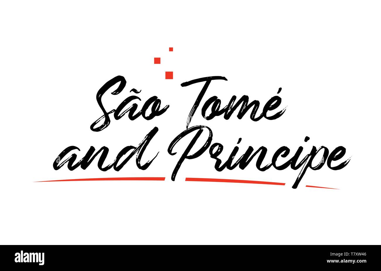 Sao Tome and Principe country typography word text suitable for logo ...