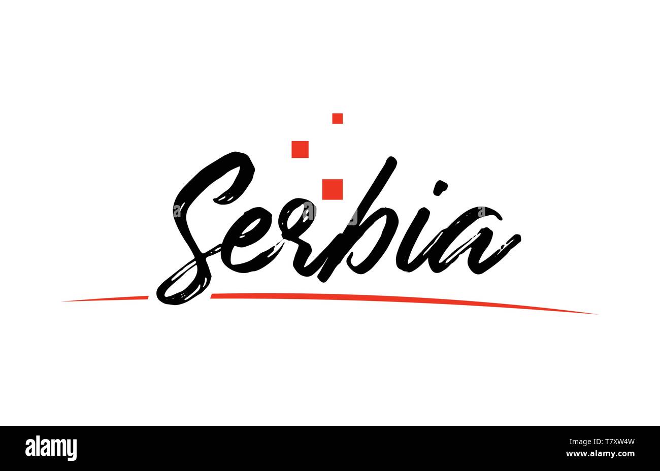 Serbia country typography word text suitable for logo icon design Stock ...