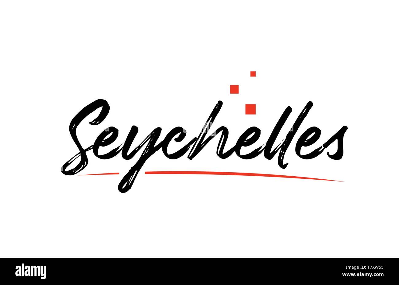 Seychelles country typography word text suitable for logo icon design ...