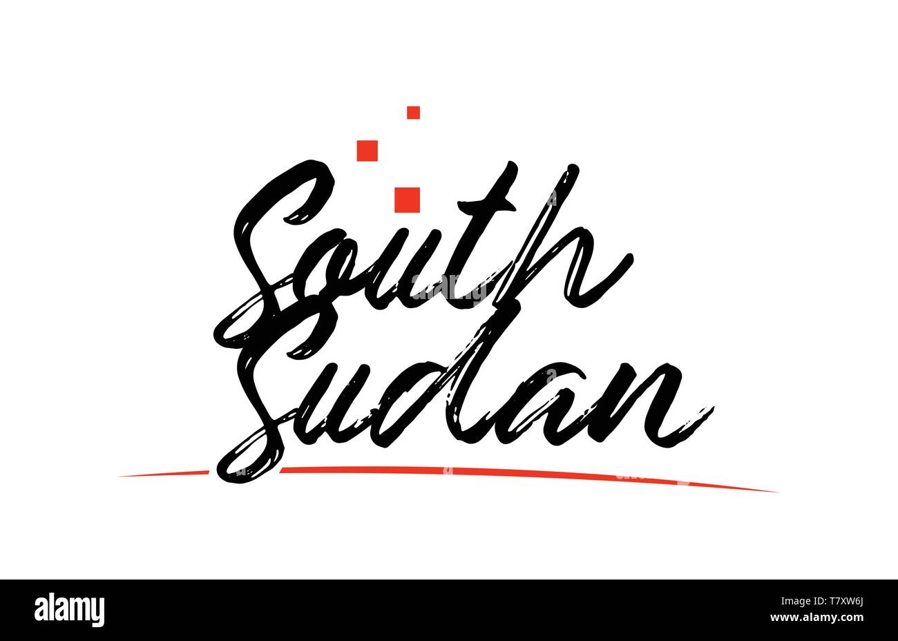 South Sudan country typography word text suitable for logo icon design ...