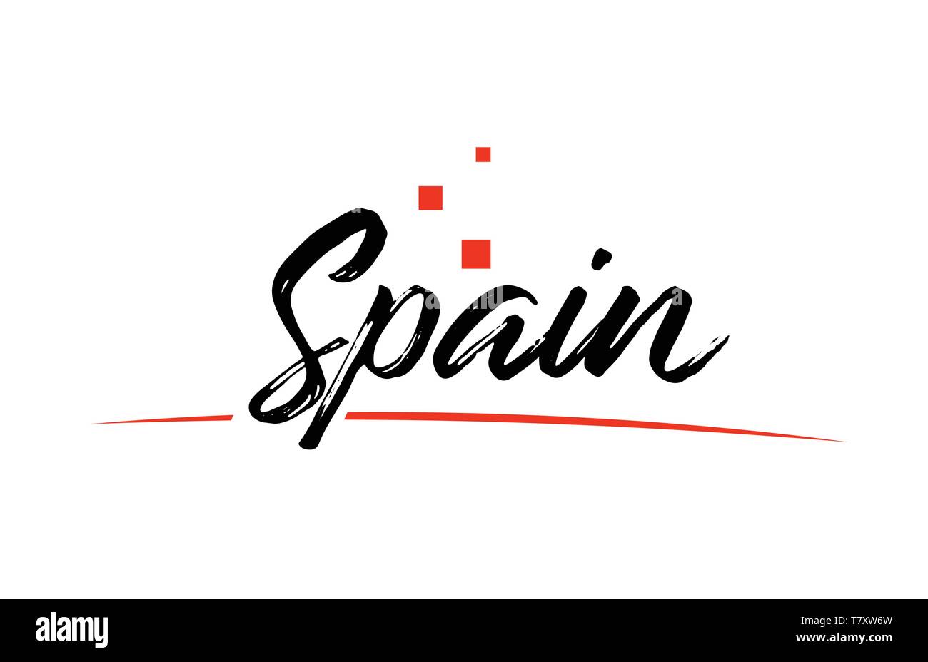 Spain country typography word text suitable for logo icon design Stock ...