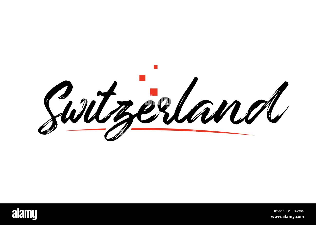 Switzerland country typography word text suitable for logo icon design ...
