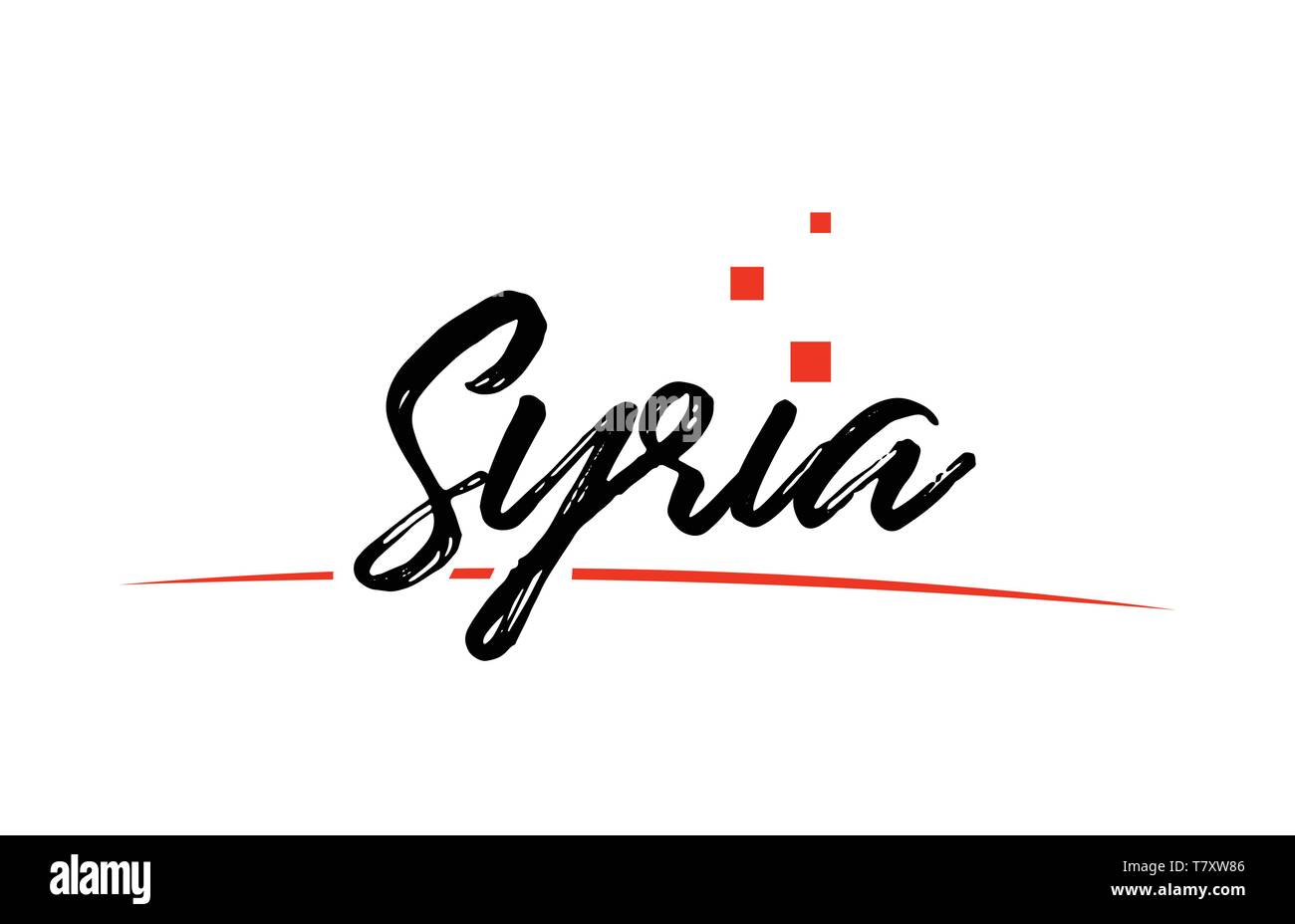 Syria country typography word text suitable for logo icon design Stock ...