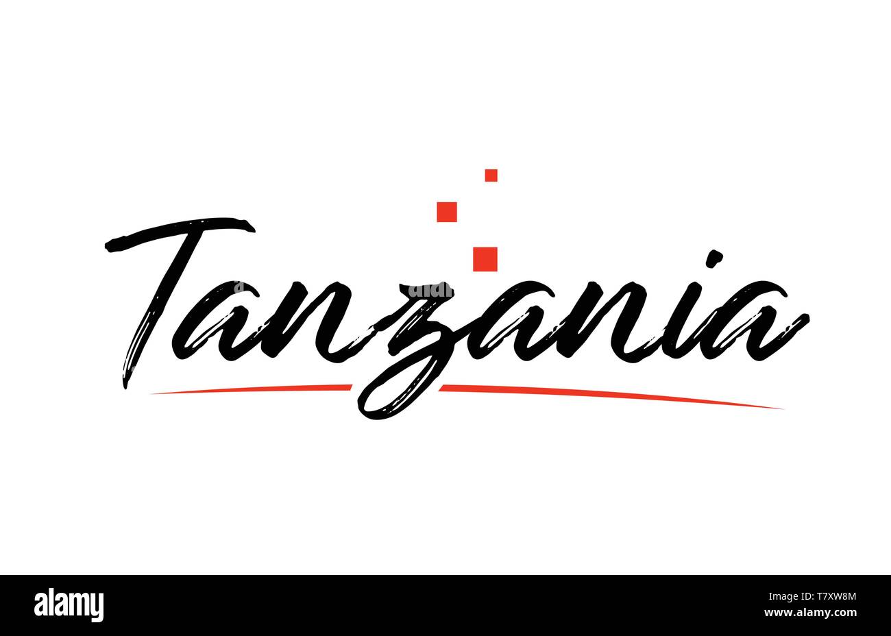 Tanzania country typography word text suitable for logo icon design ...