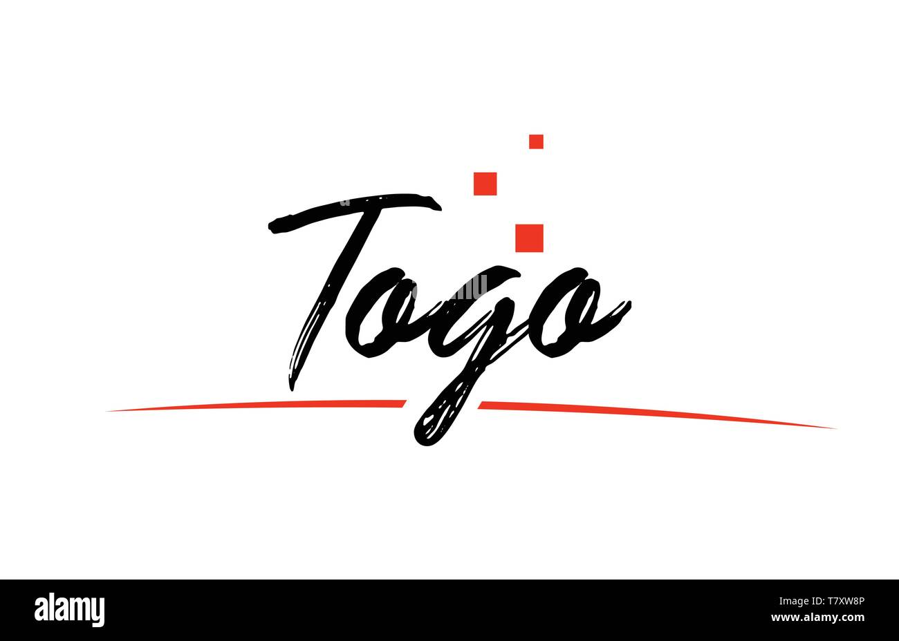 Togo country typography word text suitable for logo icon design Stock ...