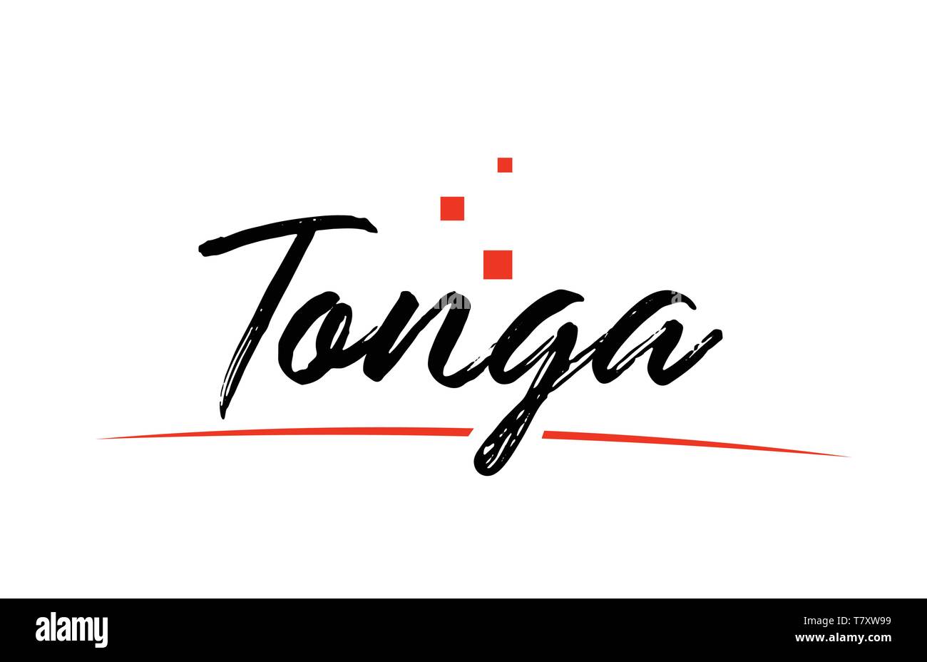 Tonga country typography word text suitable for logo icon design Stock ...