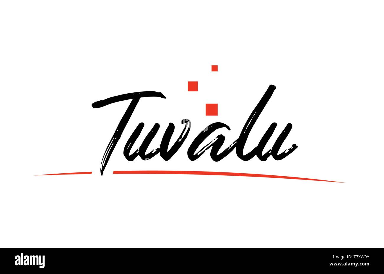 Tuvalu country typography word text suitable for logo icon design Stock ...