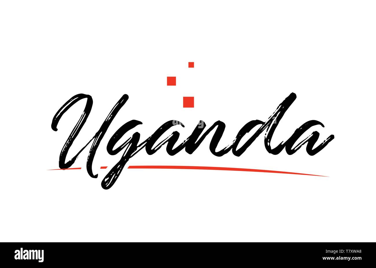 Uganda country typography word text suitable for logo icon design Stock ...