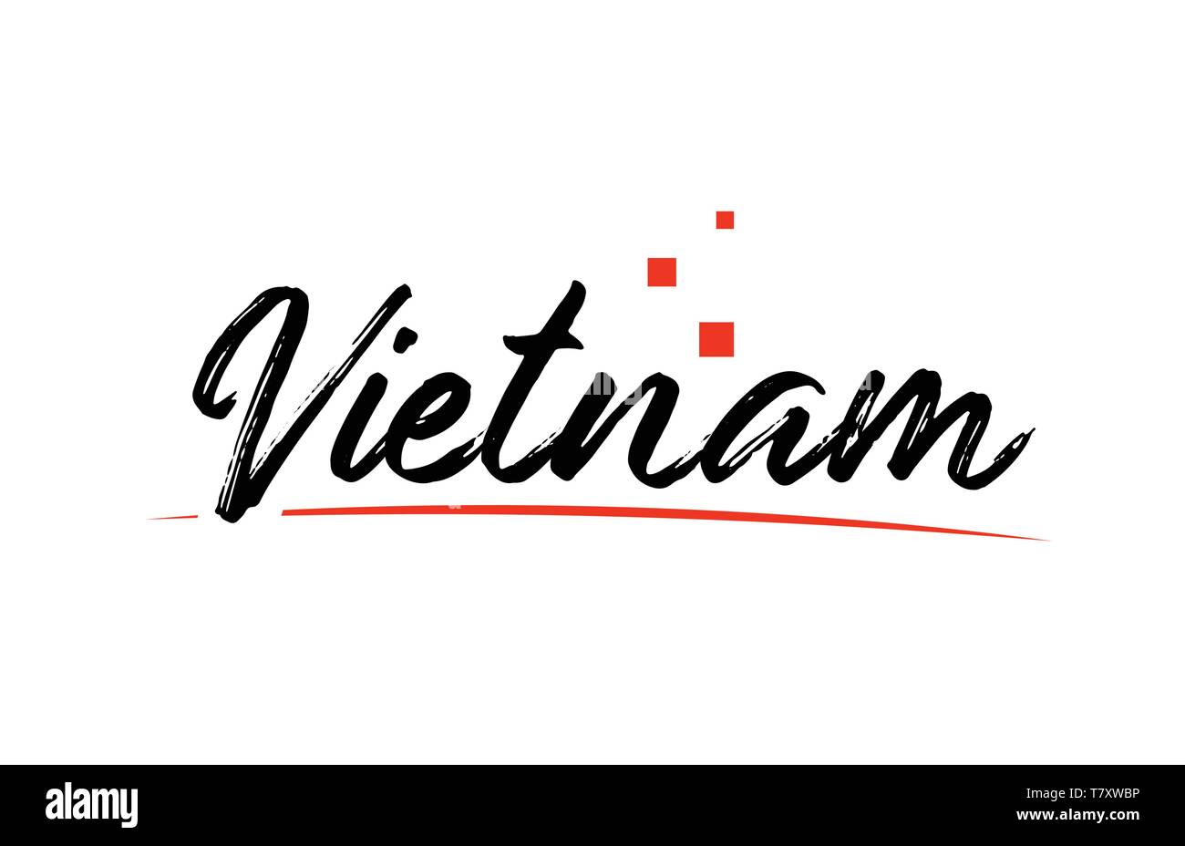 Vietnam country typography word text suitable for logo icon design ...