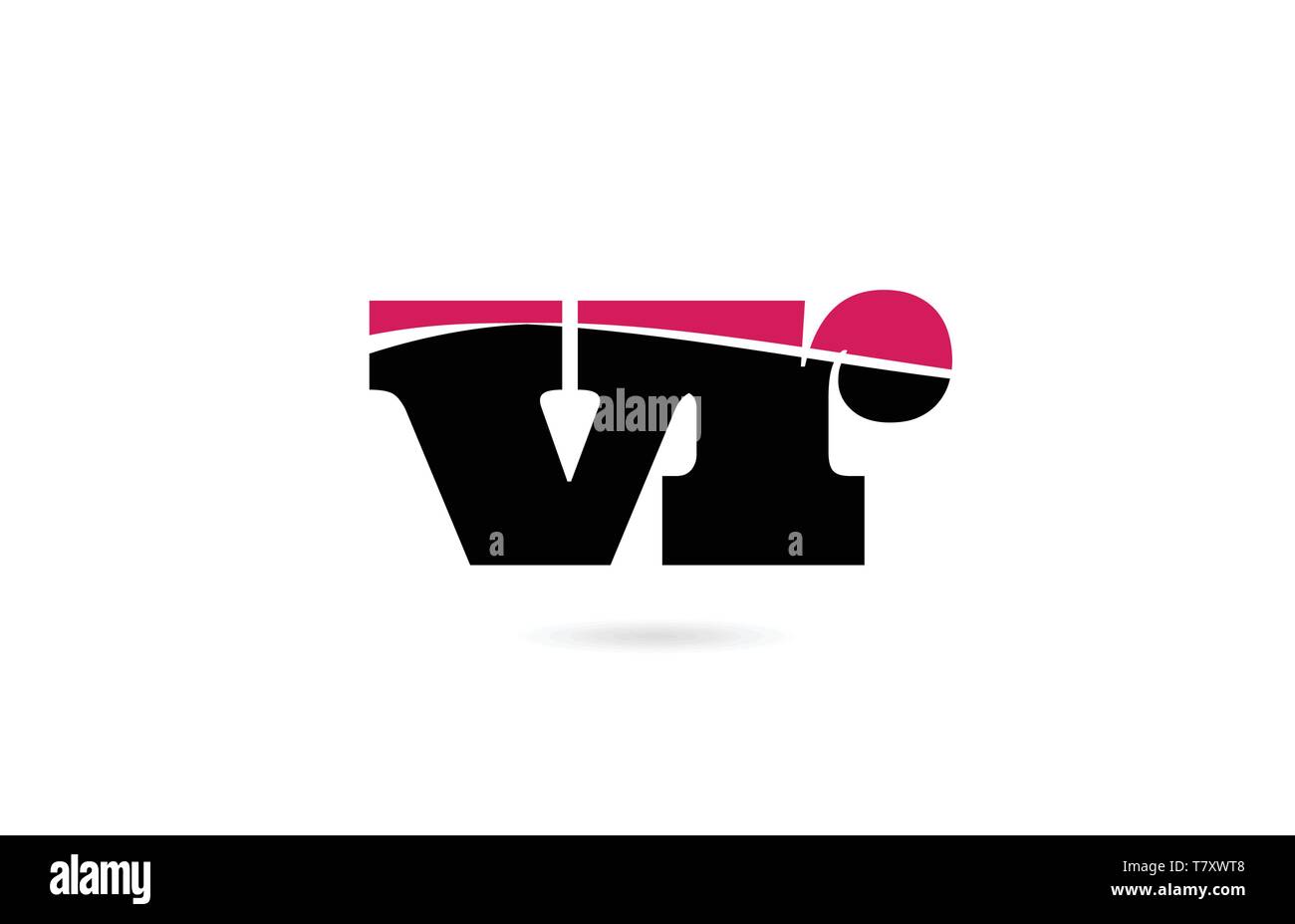 vr v r pink and black alphabet letter combination suitable as a logo ...