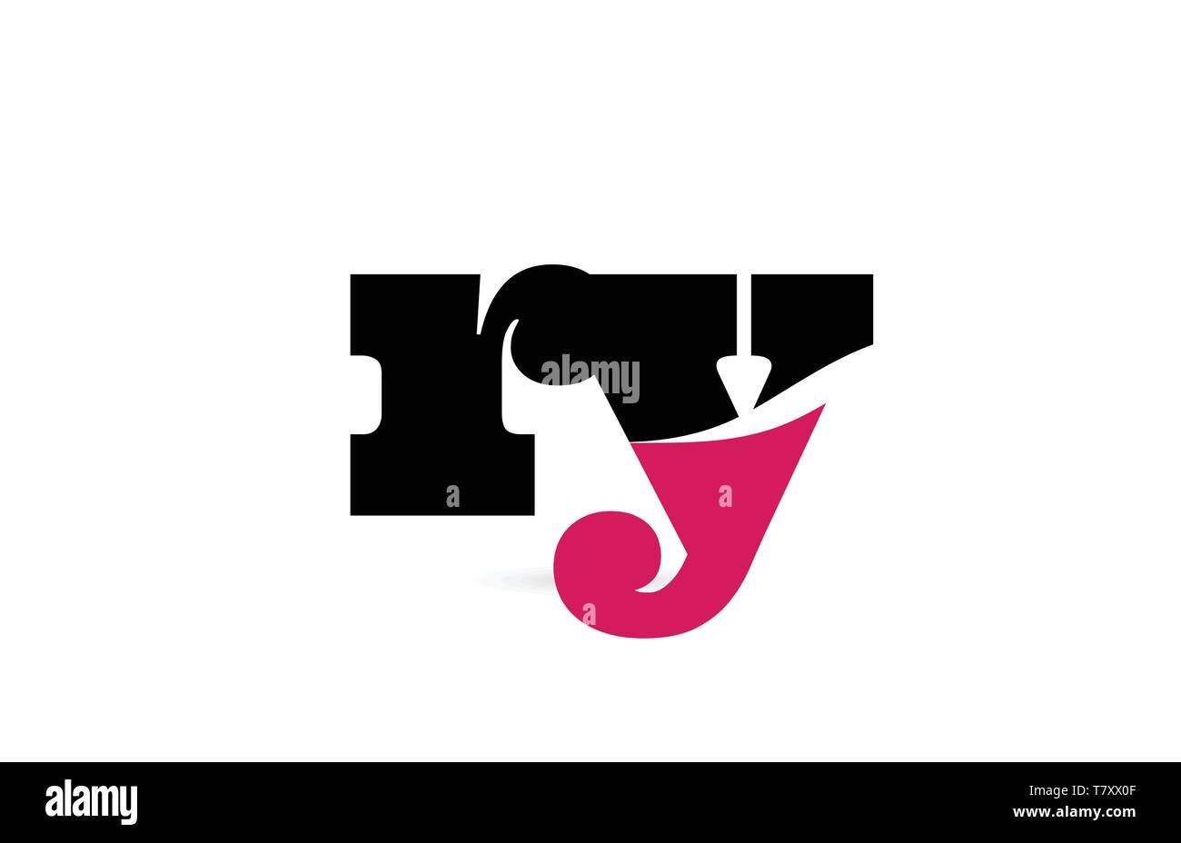 ry r y pink and black alphabet letter combination suitable as a logo ...