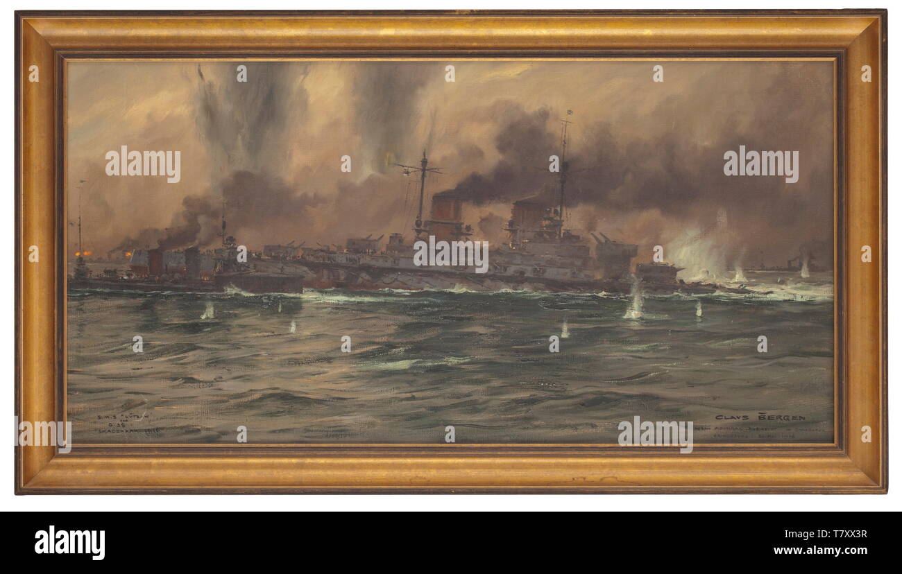 Claus Bergen (1885 - 1964) - SMS "Lützow" at the Battle of the ...