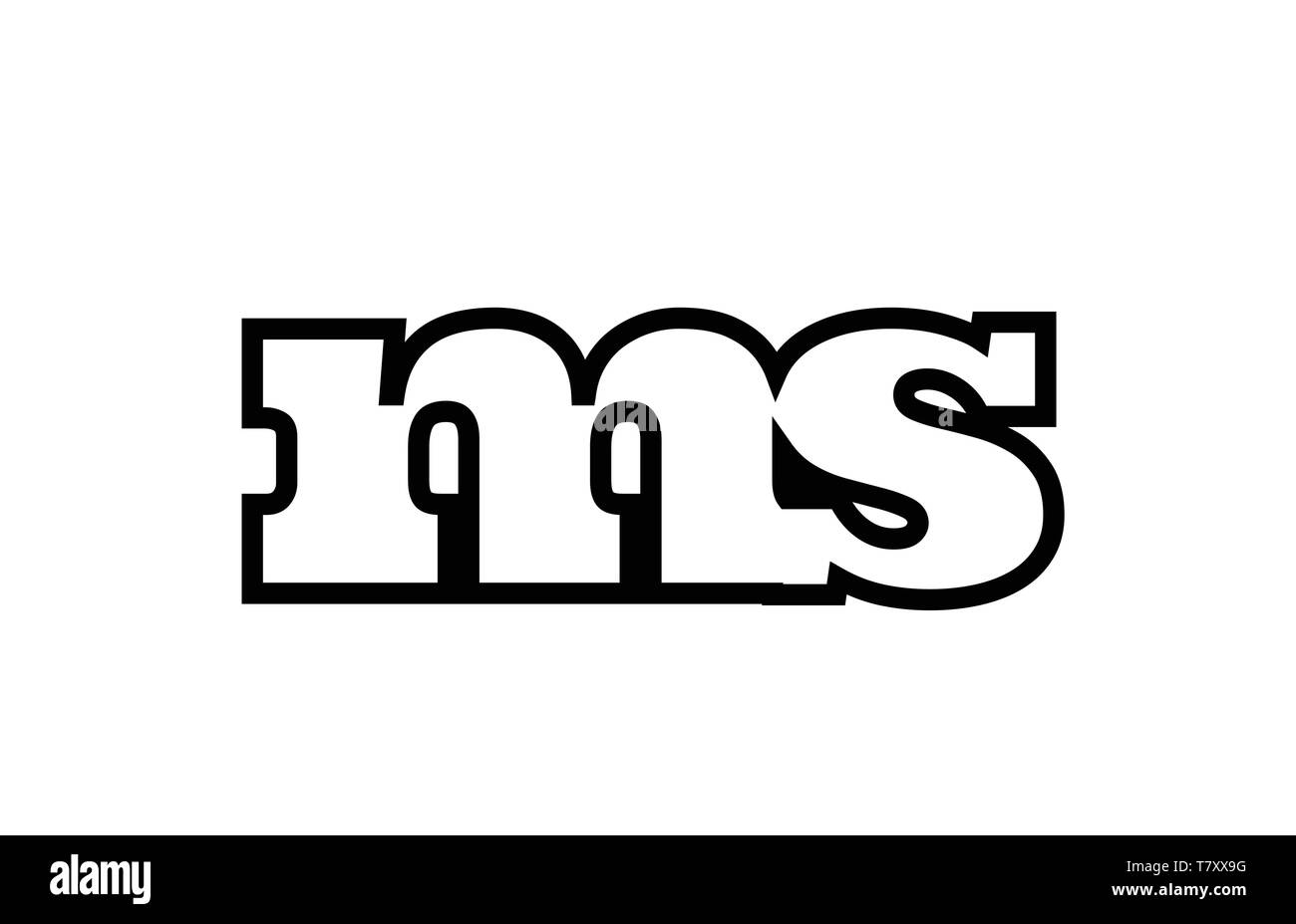 Ms modern logo Black and White Stock Photos & Images - Alamy