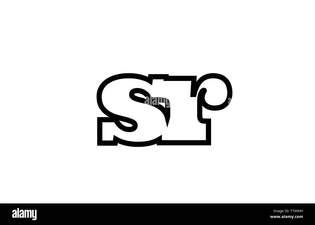 Letter sr logo Black and White Stock Photos & Images - Alamy