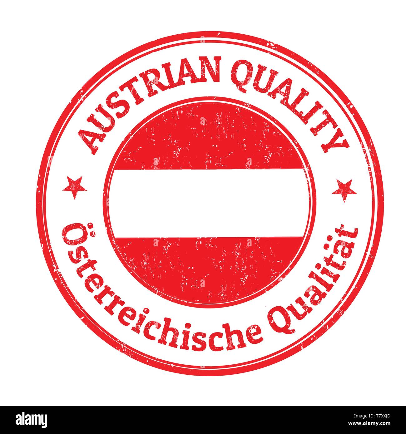 Austrian quality sign or stamp on white background, vector illustration ...