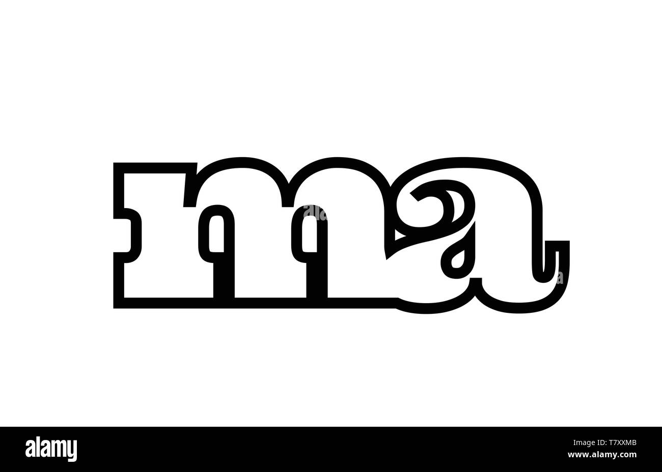 Ma letter Black and White Stock Photos & Images - Alamy