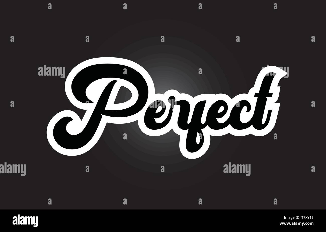 Perfect hand written word text for typography iocn design in black and ...
