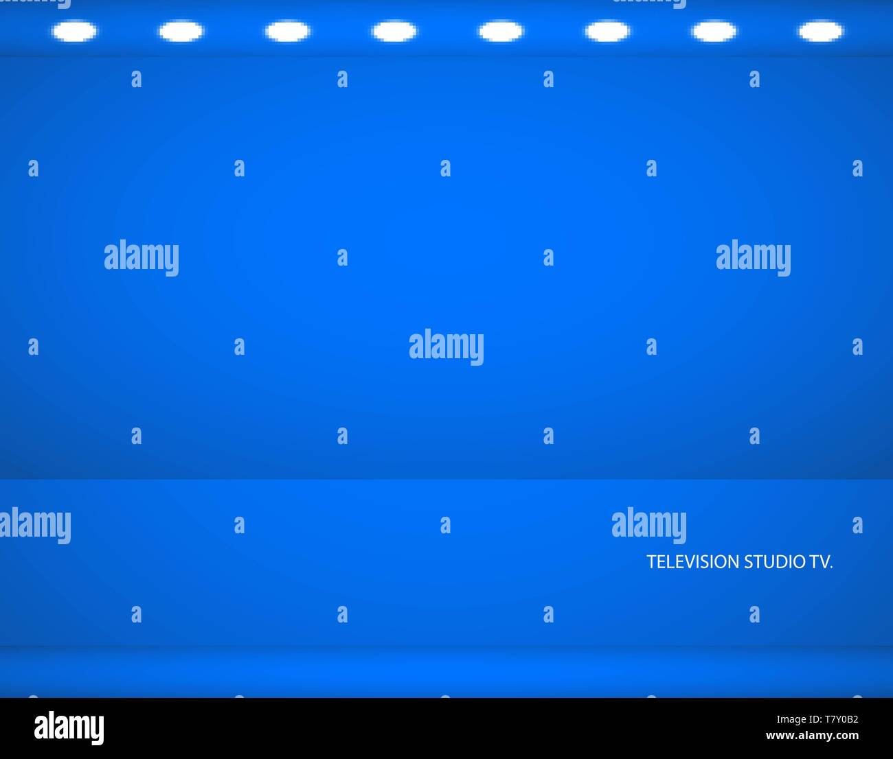 Studio background. Vector empty blue studio for your design, spotlight ...