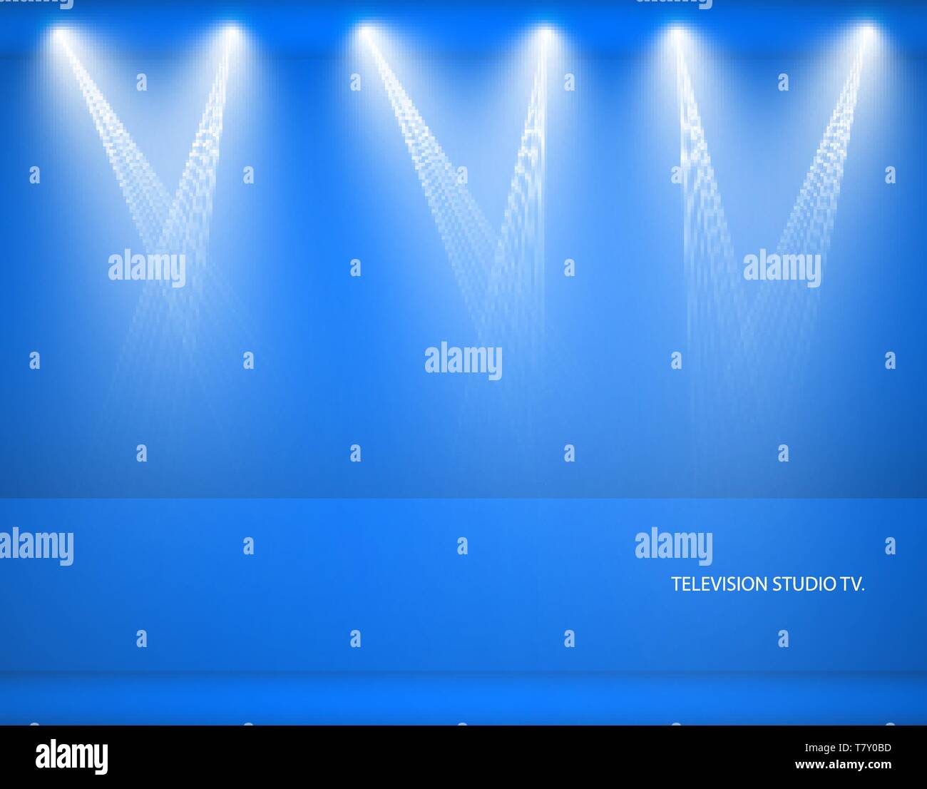 Studio background. Vector empty blue studio for your design, spotlight ...