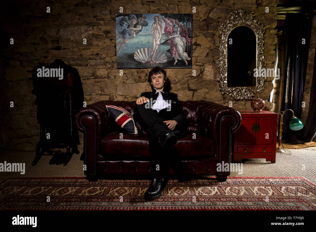 Portrait of Breton singer Denez Prigent 2018/07/04 *** Local Caption ...