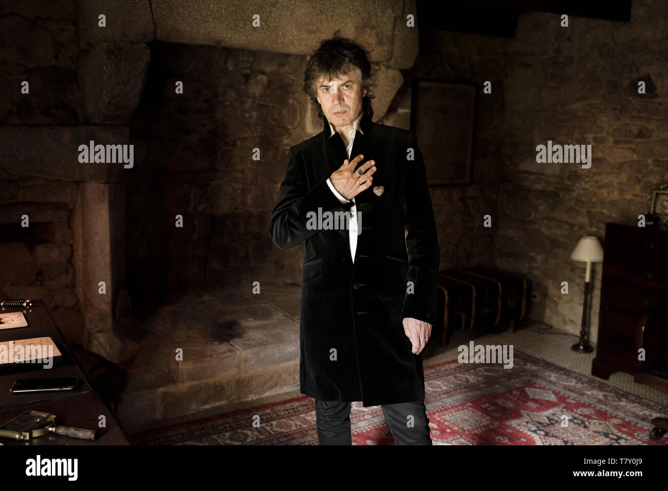 Portrait of Breton singer Denez Prigent 2018/07/04 Stock Photo - Alamy