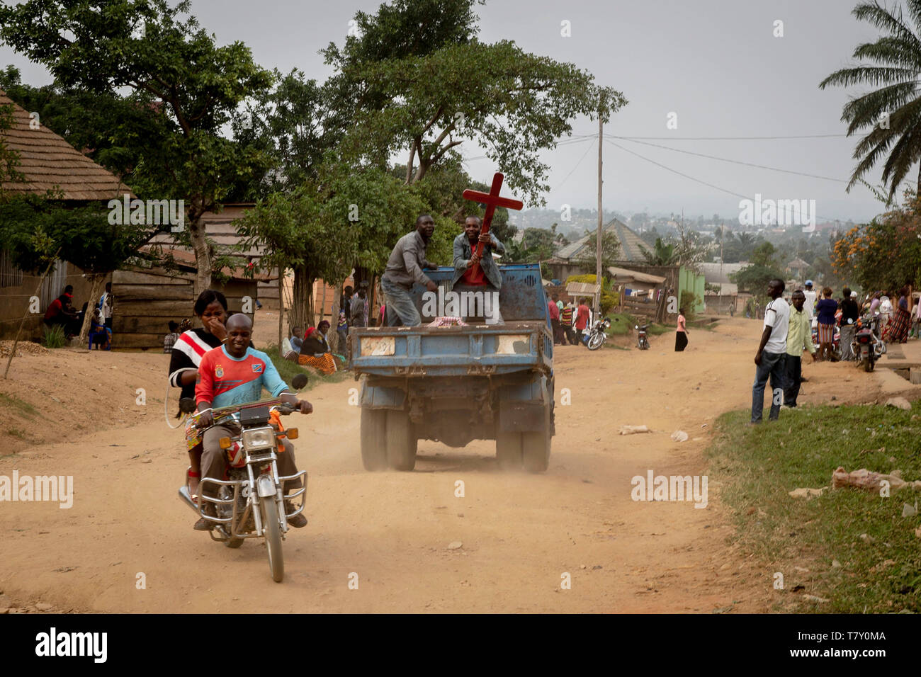 DRC, Democratic Republic of the Congo: atmosphere in a street of the ...