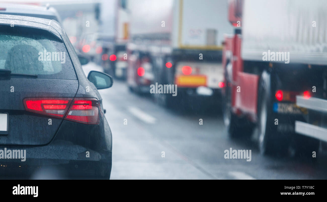 Traffic jam on expressway in hi-res stock photography and images - Alamy