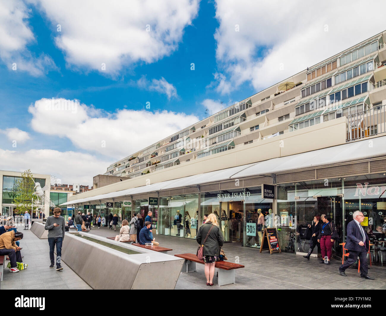 The Brunswick Centre, Camden, London, UK. Pioneering low-rise, high ...