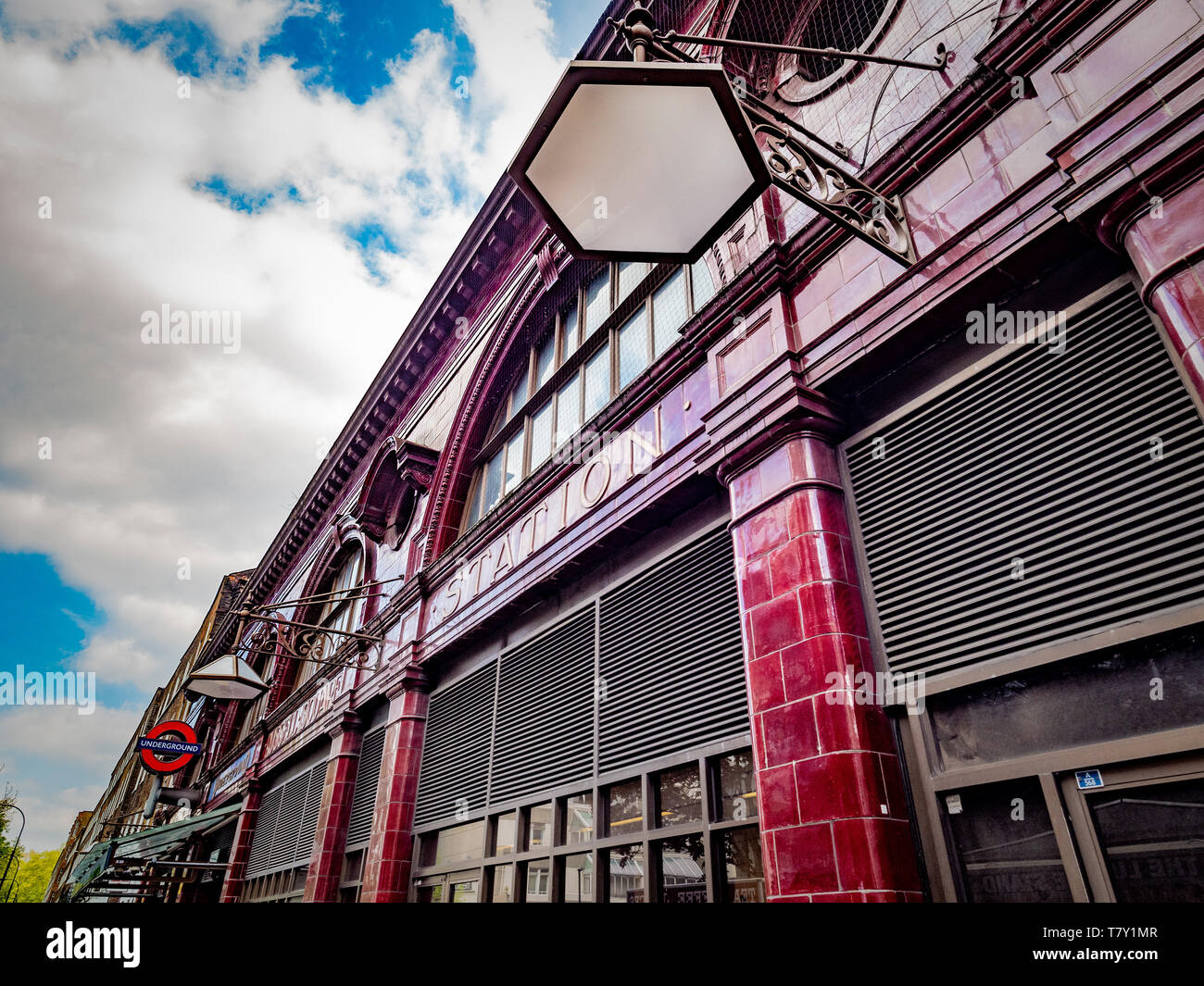 Russell Square tube station exterior, Bloomsbury, Camden, London, UK ...