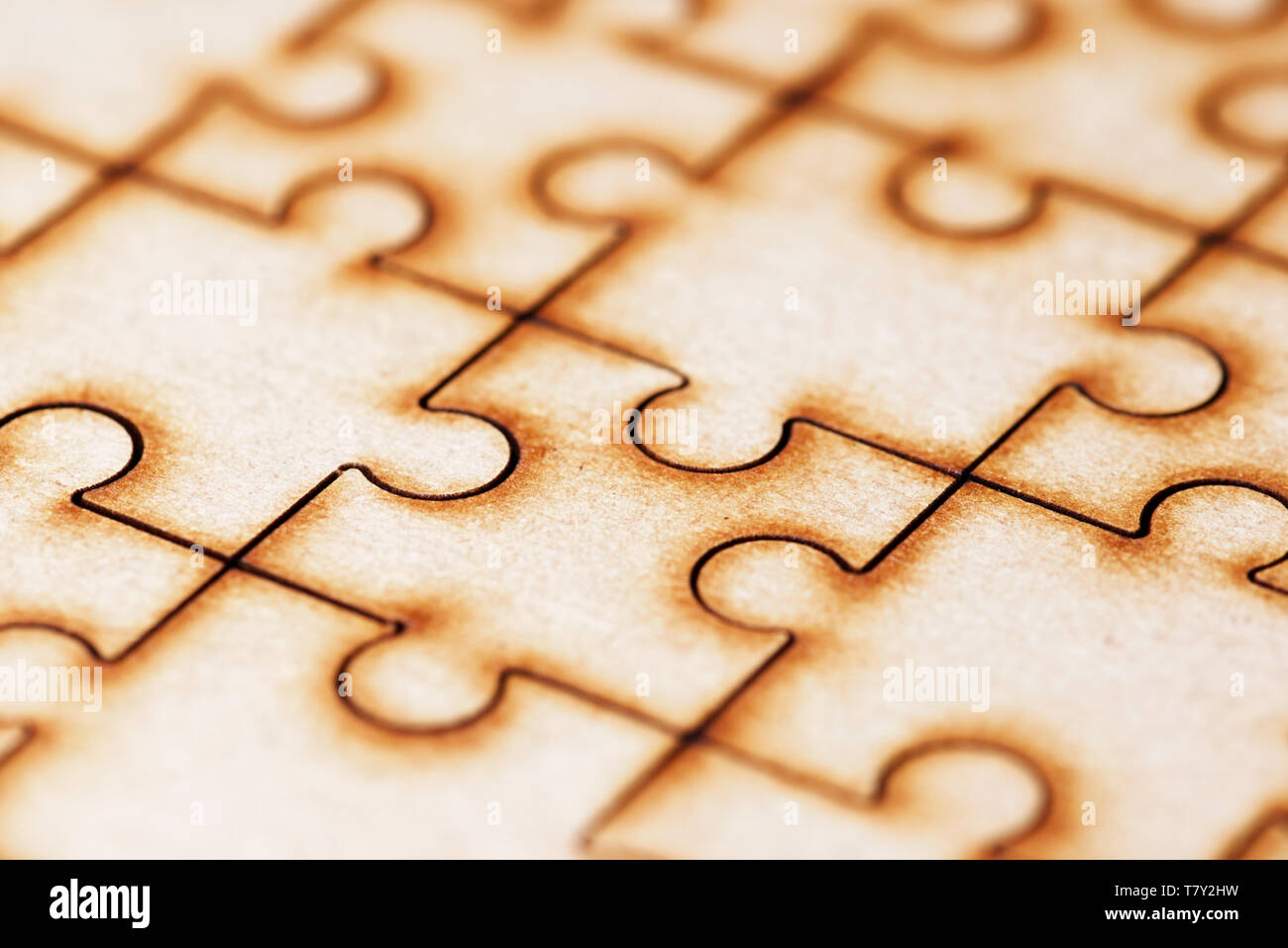 Close up of the pieces of a puzzle Stock Photo - Alamy