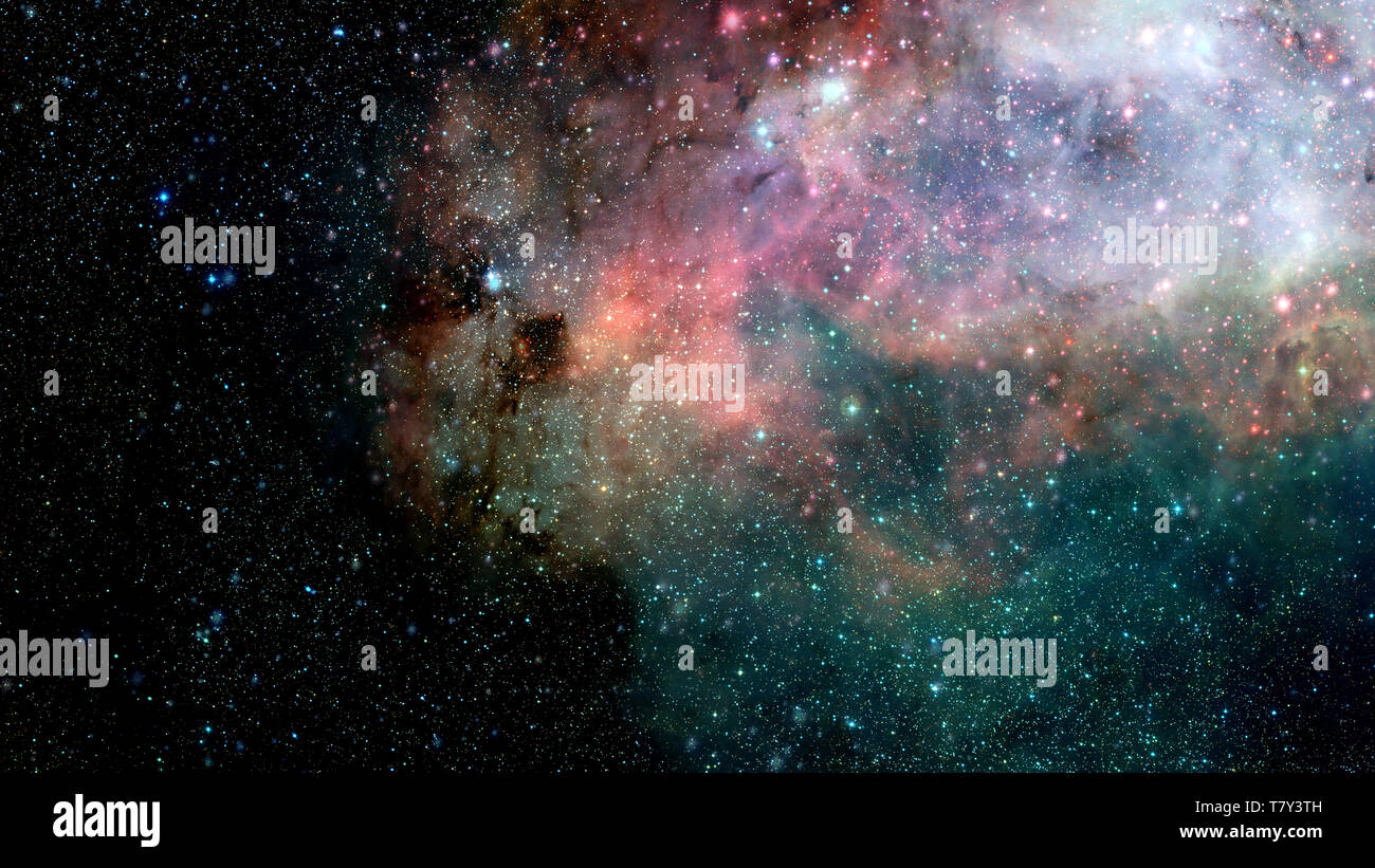 Nebula and stars in outer space. Elements of this image furnished by ...