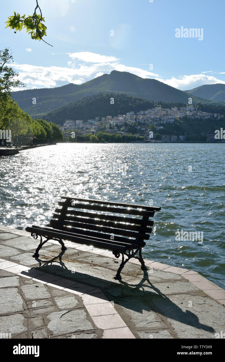 Kastoria south lakeside at spring Stock Photo - Alamy