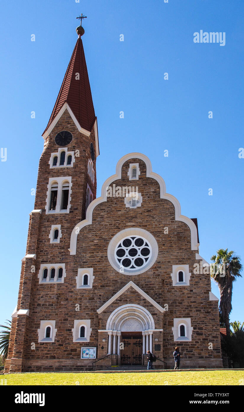The Christ Church, Lutheran church in Windhoek, Namibia, Africa Stock ...