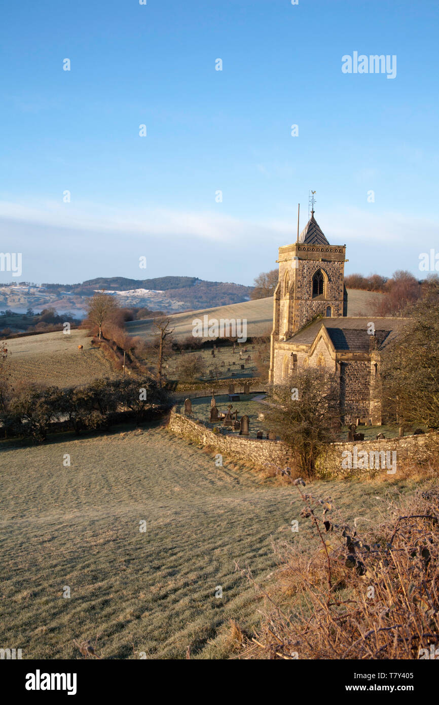 Crisp winter morning Church of St Mary's at Crosthwaite the Lyth Valley ...