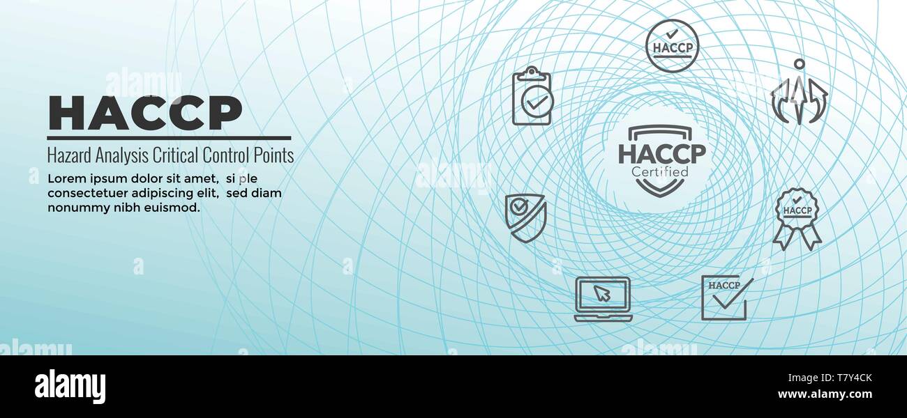 HACCP | Hazard Analysis Critical Control Points icon set and web header ...
