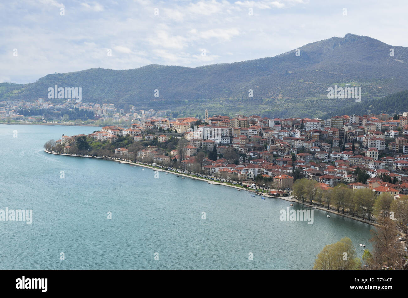 Kastoria town of Western Makedonia in Greece , view from above Stock ...