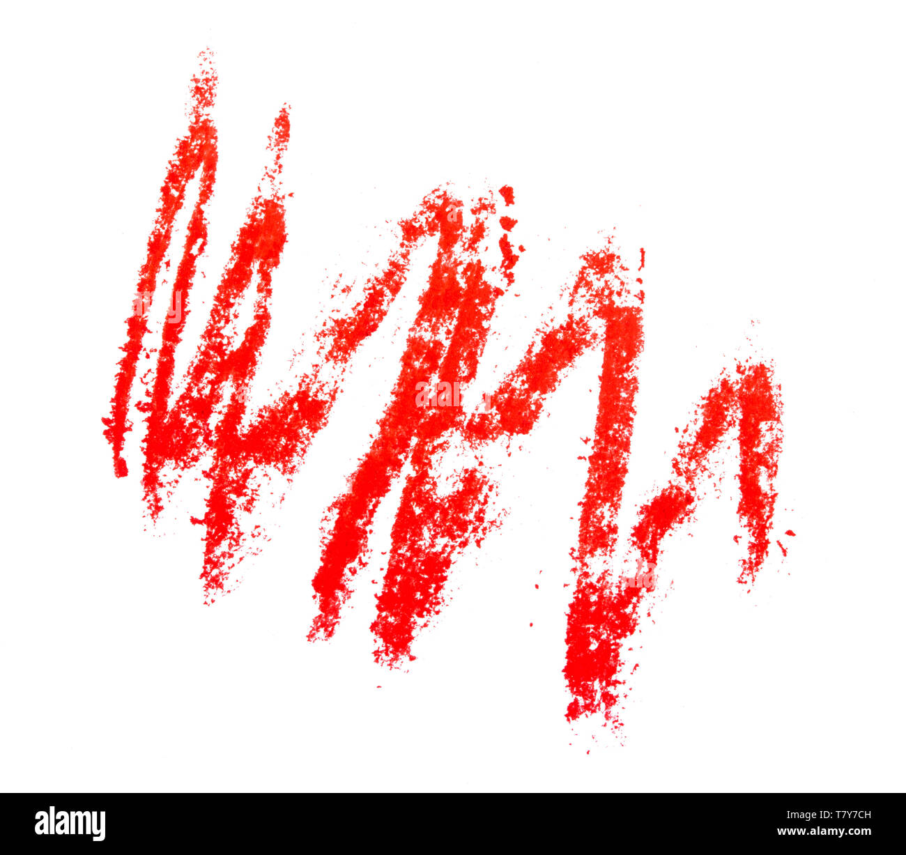 stripes of red pastel on white Stock Photo - Alamy