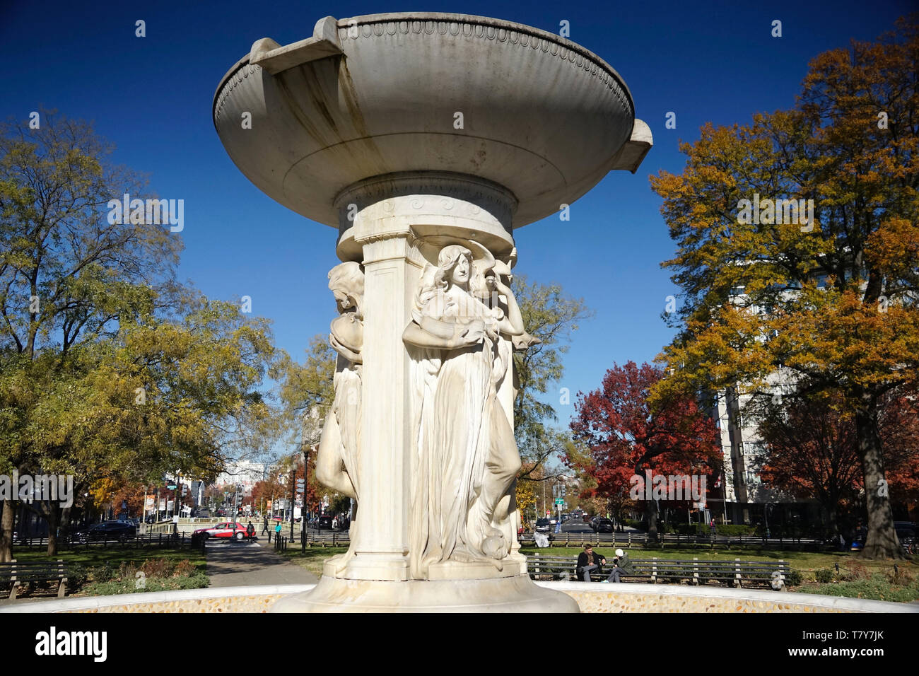 Rear admiral samuel francis dupont memorial fountain hi-res stock ...