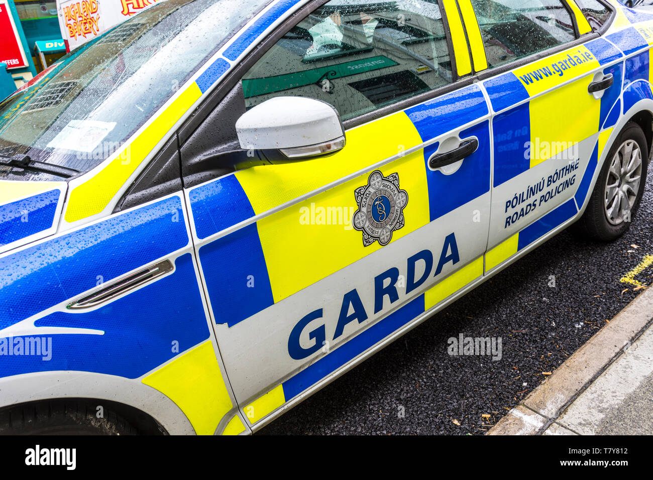 A car from Garda National Roads Policing Bureau or GNRPB. The roads ...