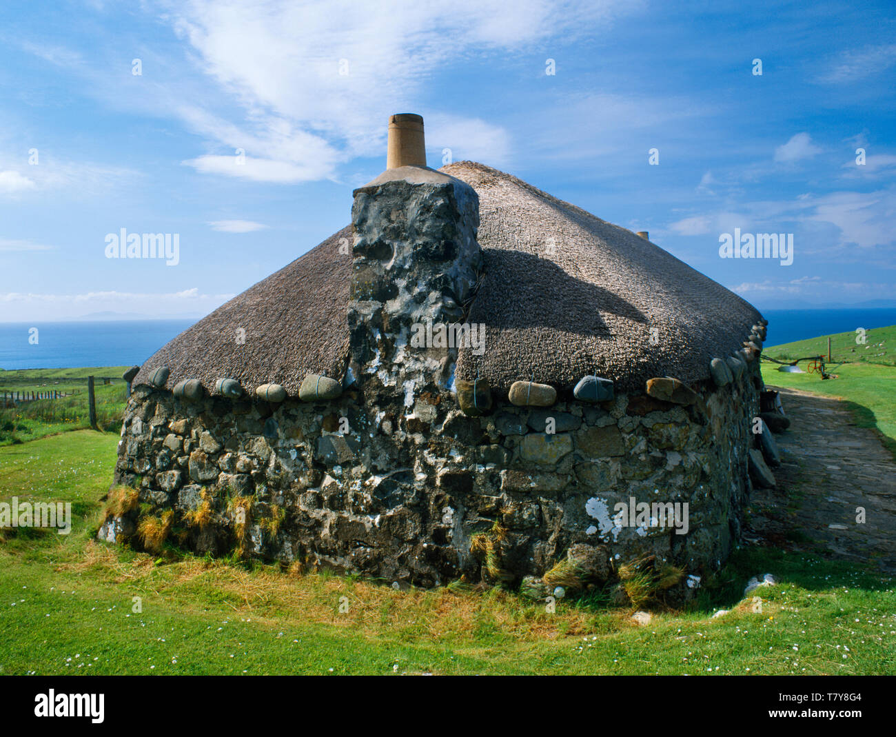 South gable end of The Old Croft House at Skye Museum of Island Life ...