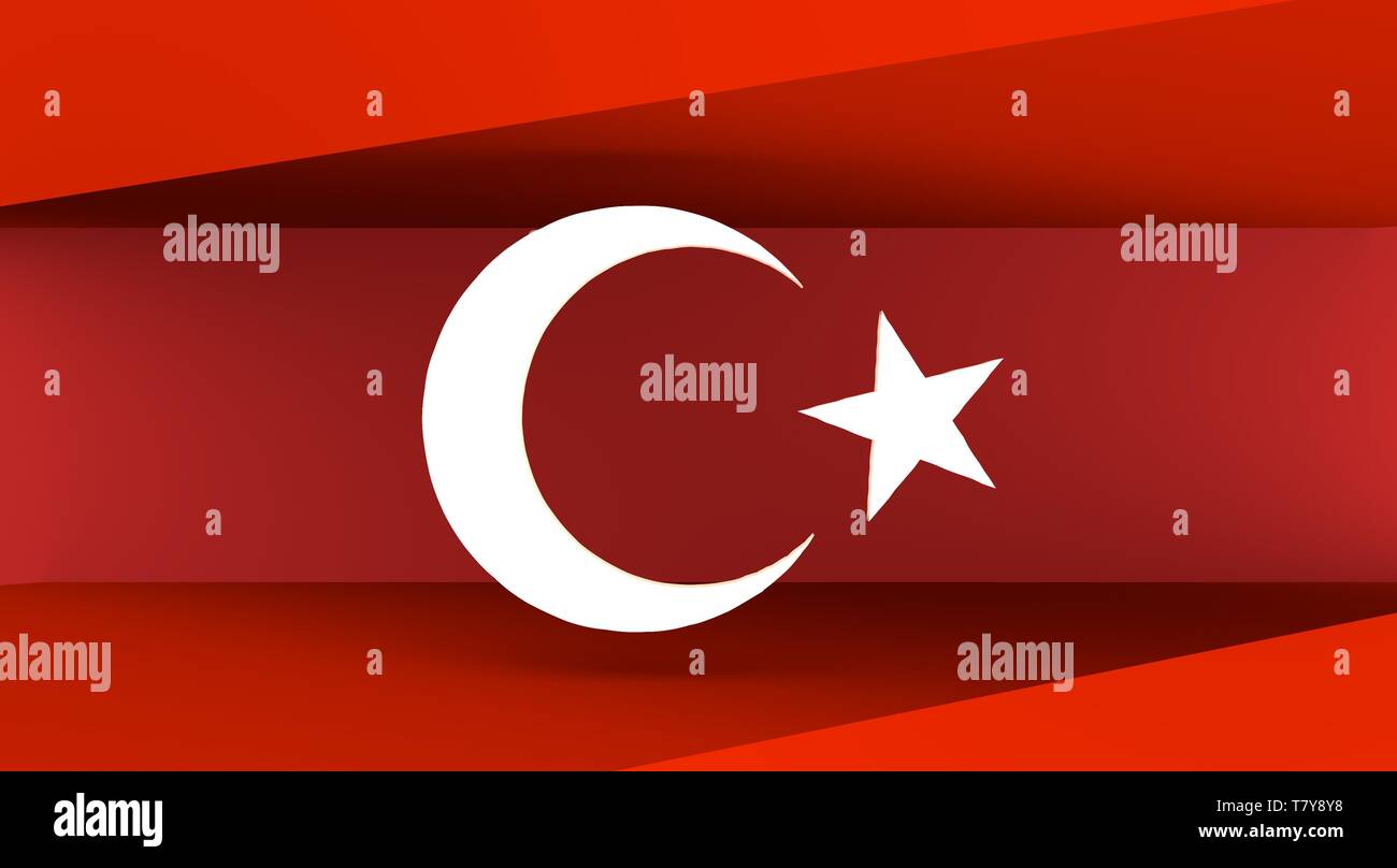 Turkey flag design concept Stock Photo - Alamy
