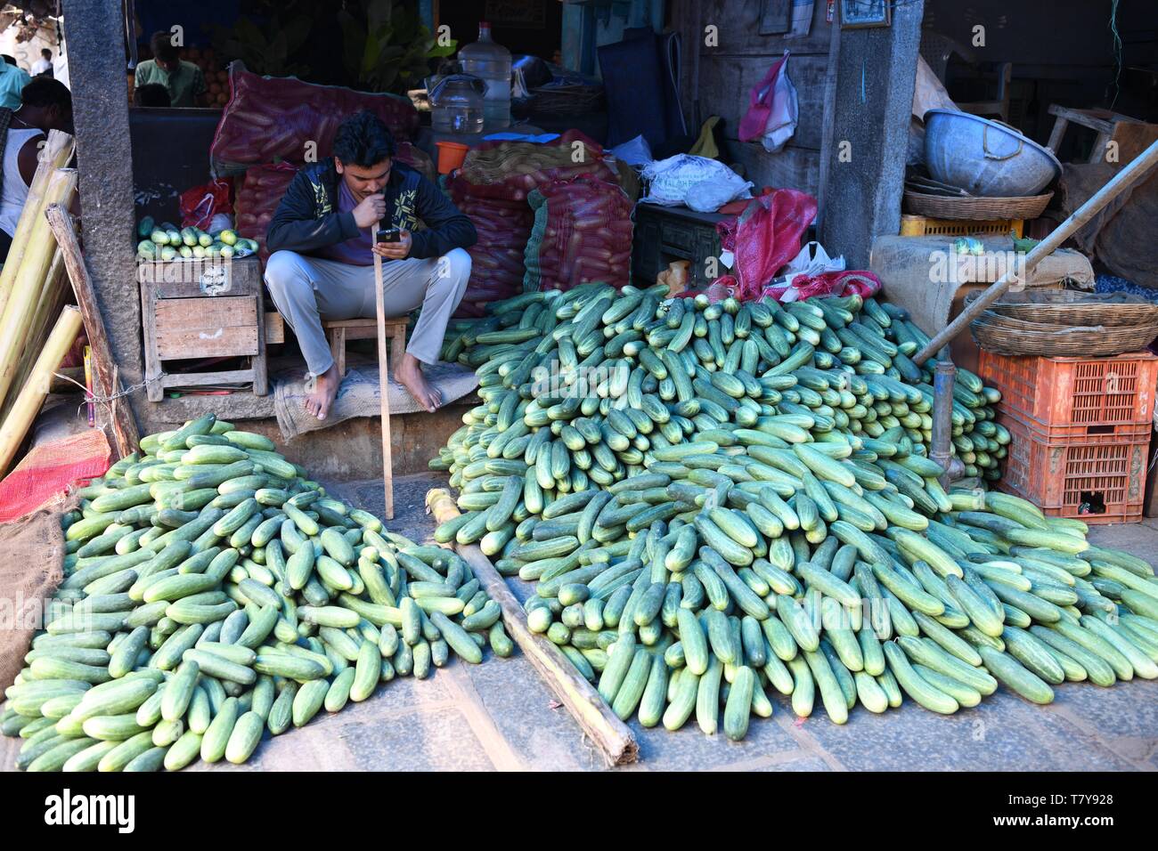 Devaraja Market in Mysore, India Stock Photo - Alamy