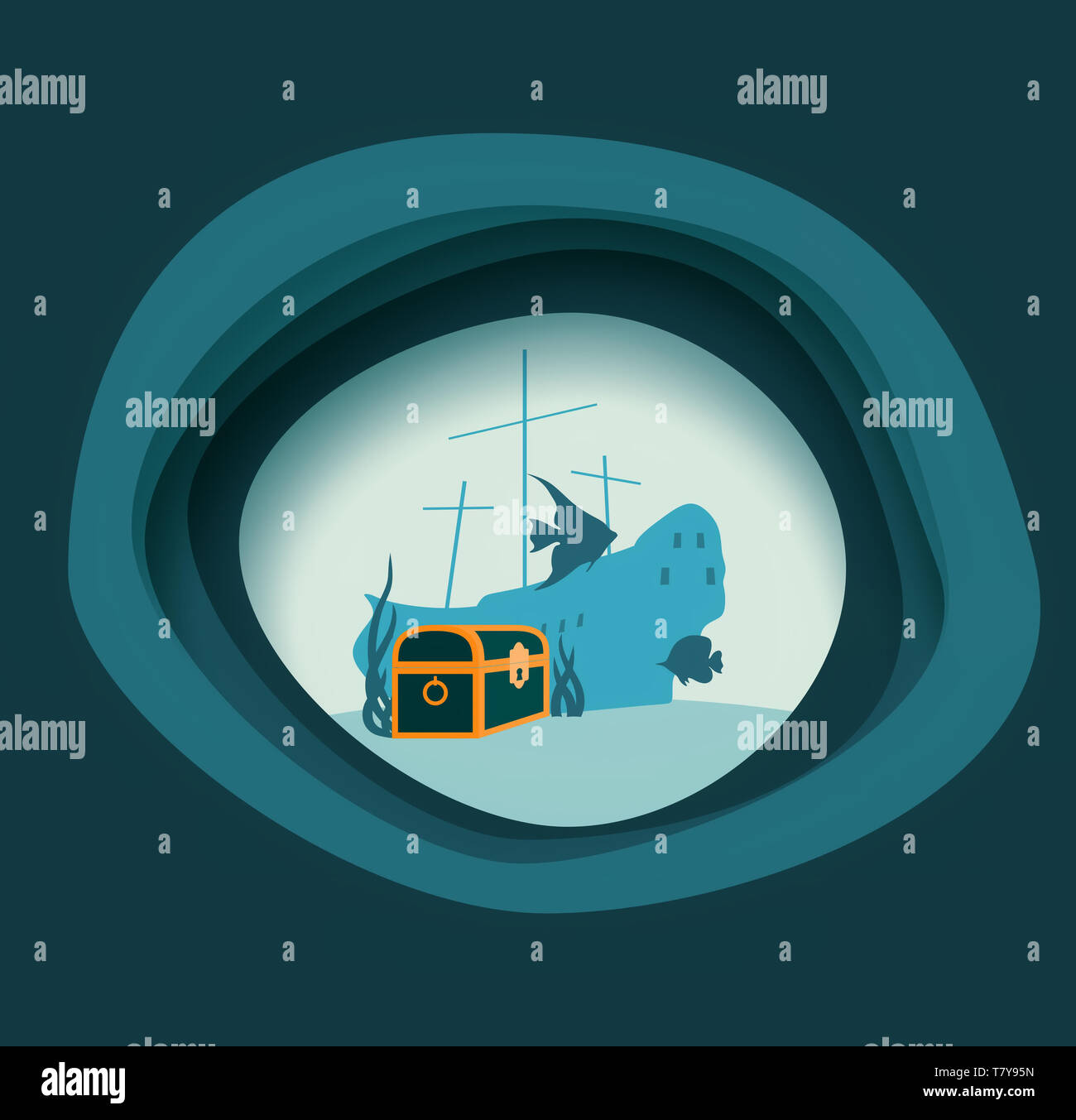 Underwater treasure ruins hi-res stock photography and images - Alamy
