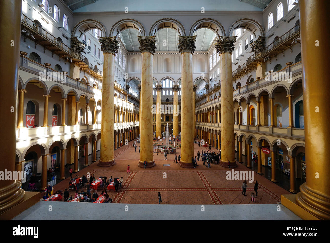 The interior view of the Great Hall of National Building Museum ...