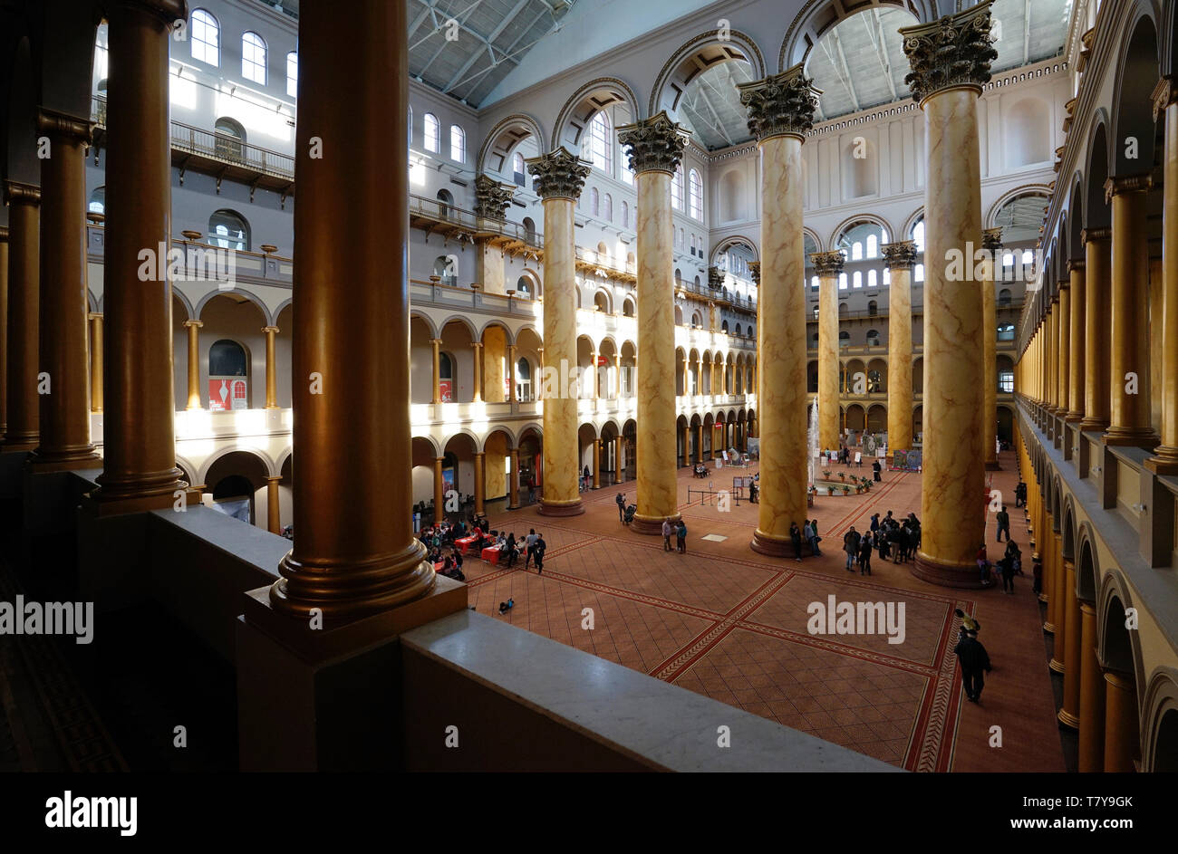 The interior view of the Great Hall of National Building Museum ...