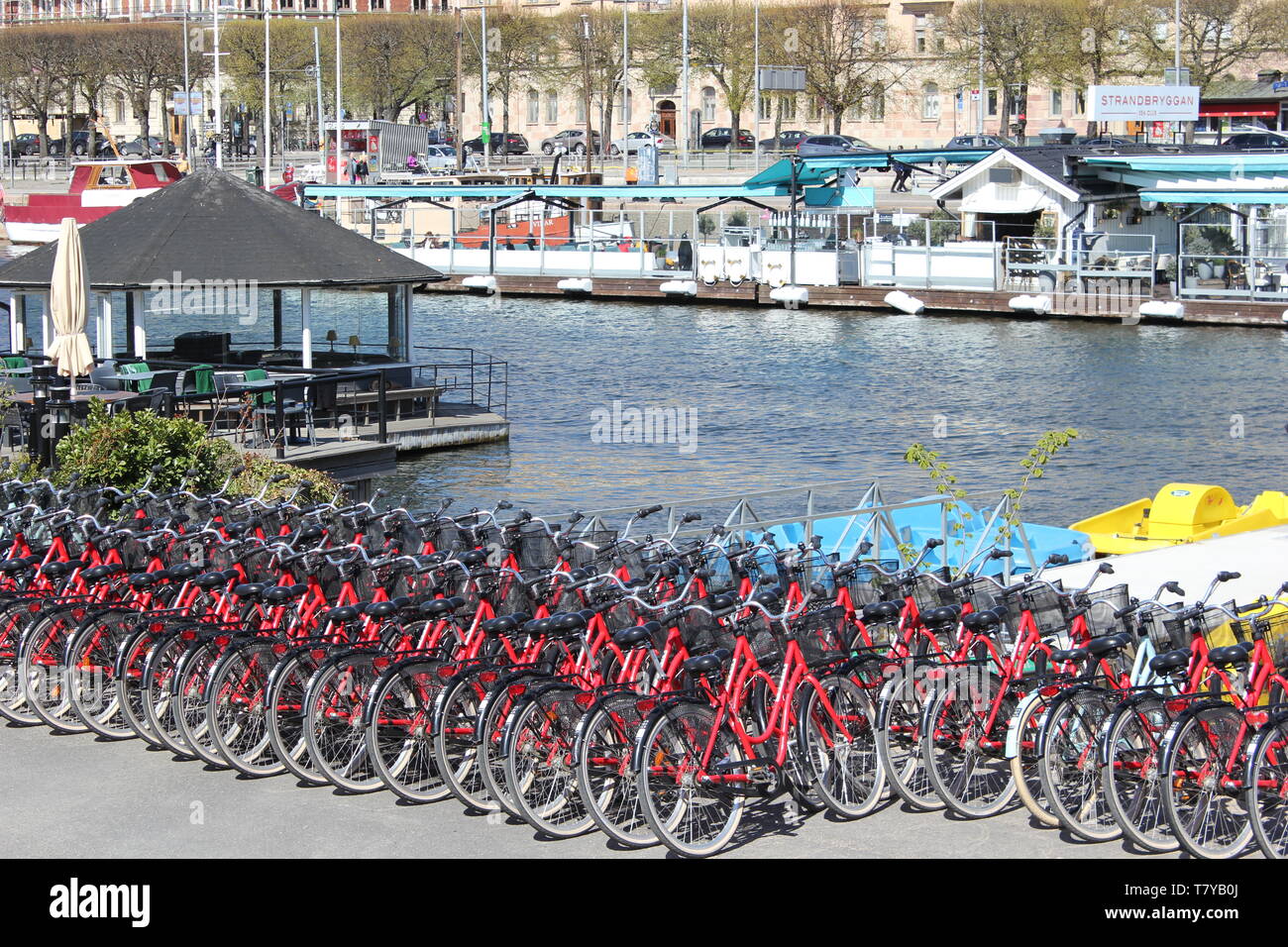 Bicycle rental spot Stock Photo - Alamy