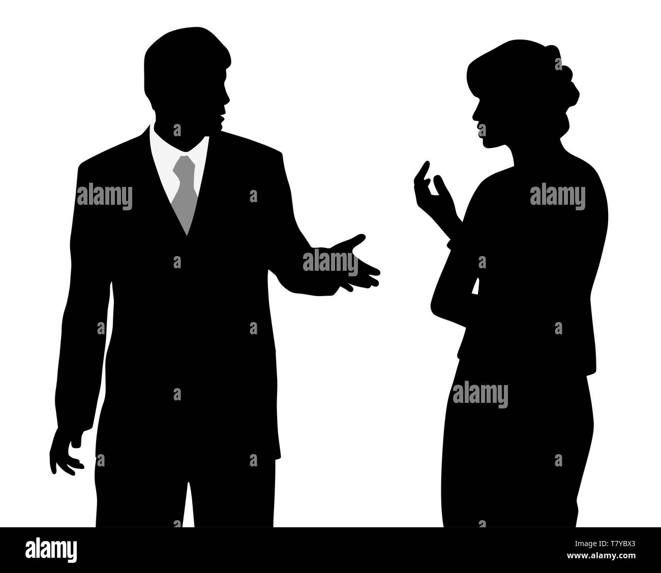 Men Arguing Silhouette