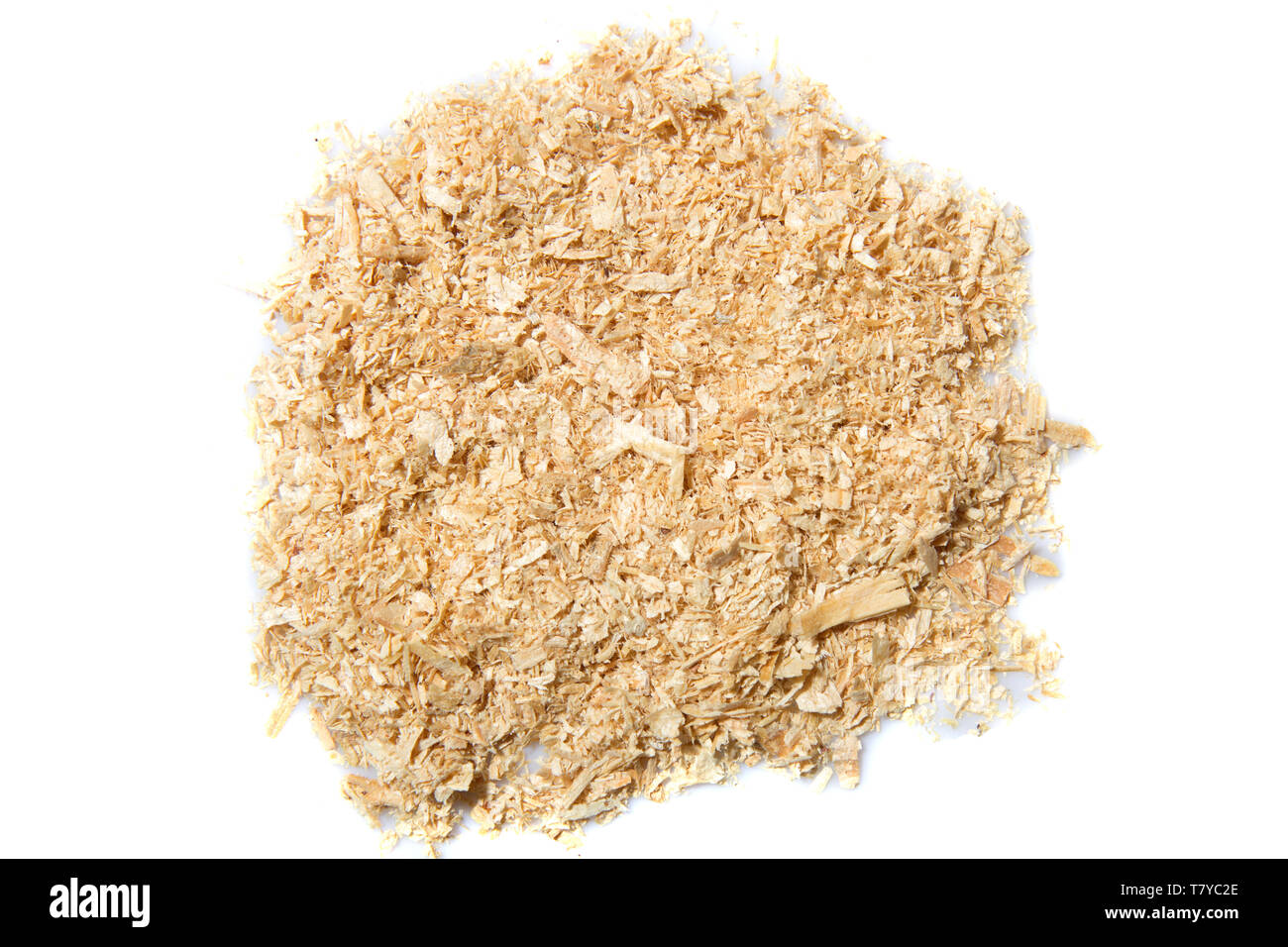pile of sawdust on a white background Stock Photo - Alamy