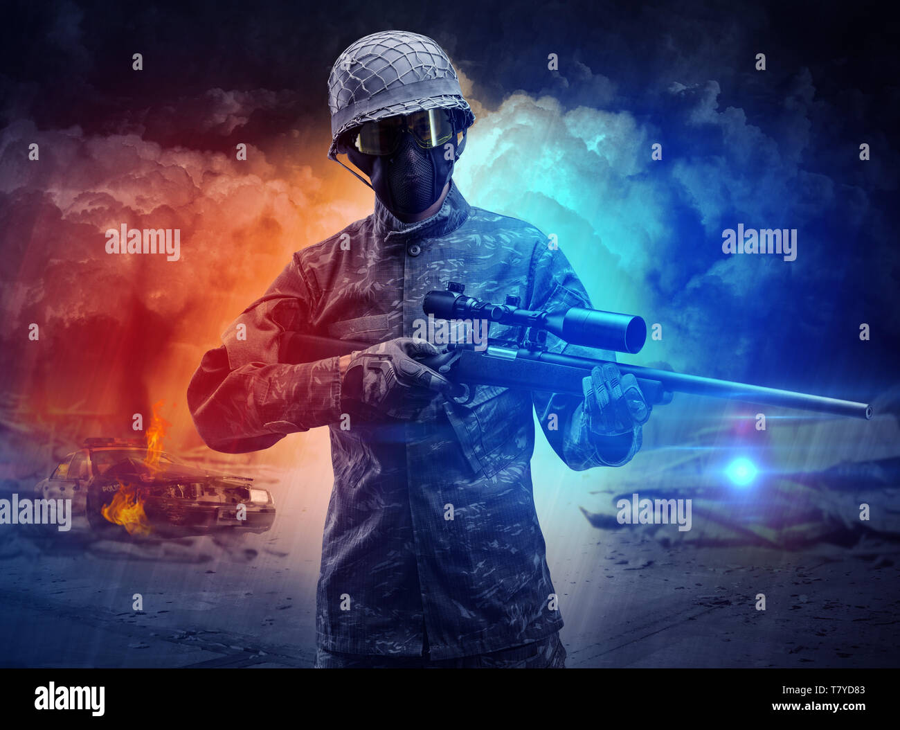 Mask in dust storm hi-res stock photography and images - Alamy