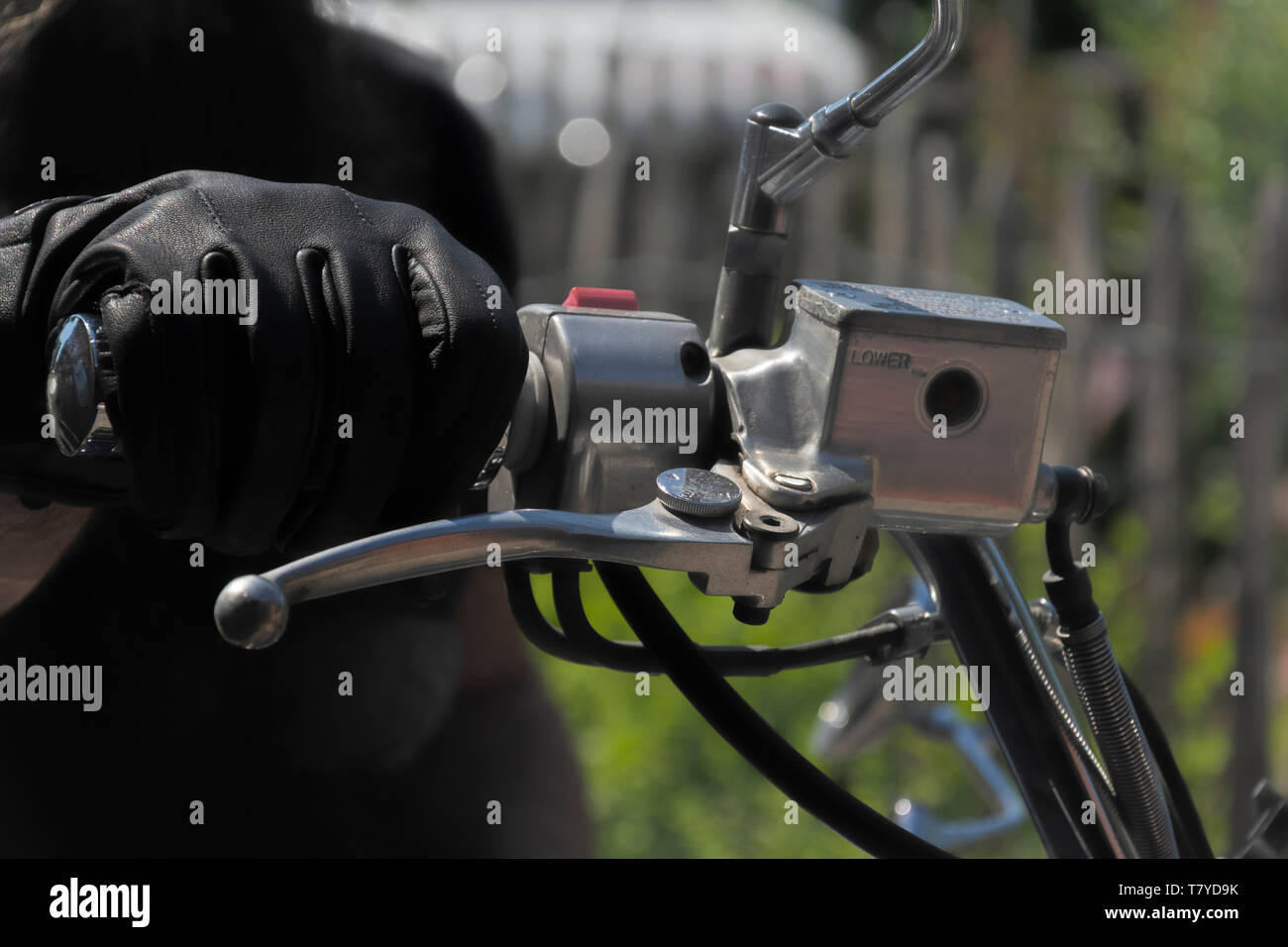 Motorcycle handlebars hi-res stock photography and images - Alamy